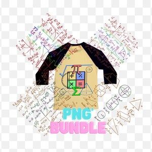 Handwritten Math Formulas PNG Bundle of 5 X 300 Dpi PNG Files Stickers ...