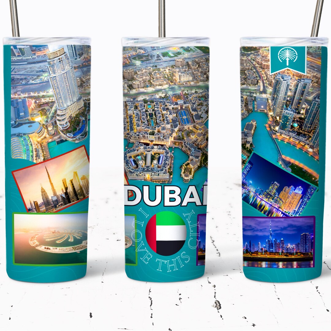 Dubai 20oz Tumbler Wrap, 20oz Sublimation Design PNG Straight/tapered ...