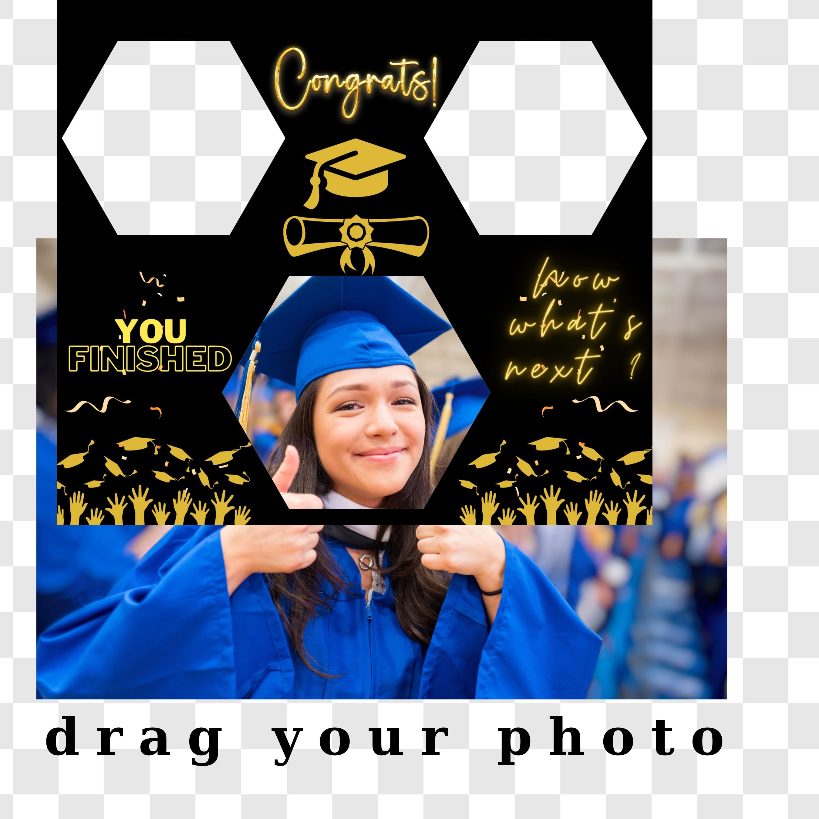 Graduation Photo Collage Tumbler Wrap, Design 20oz Skinny Tumbler ...