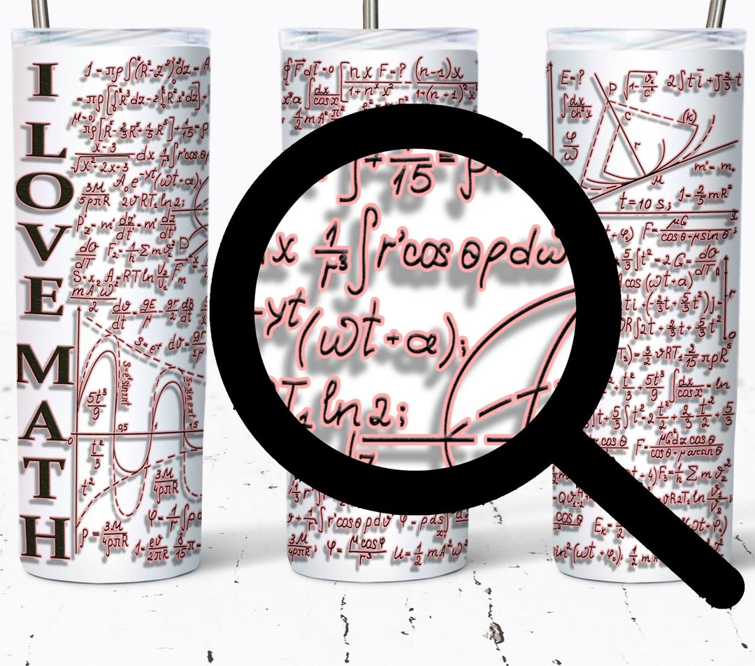 3D Math Teacher Tumbler Wrap Design PNG 20oz Skinny Tumbler Sublimation ...