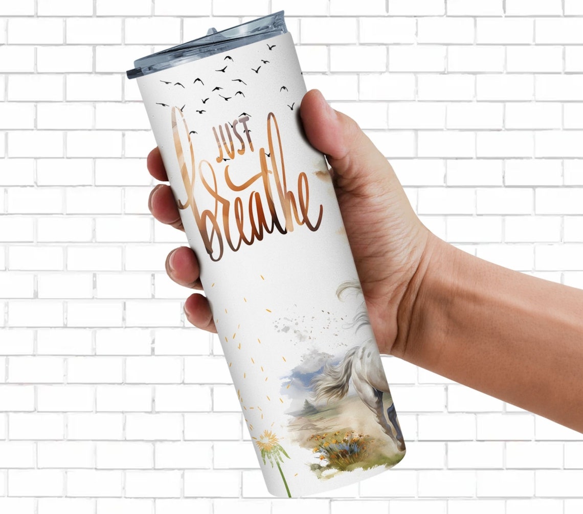 Free Running Horses Tumbler Wrap 20oz Skinny Tumbler Sublimation ...