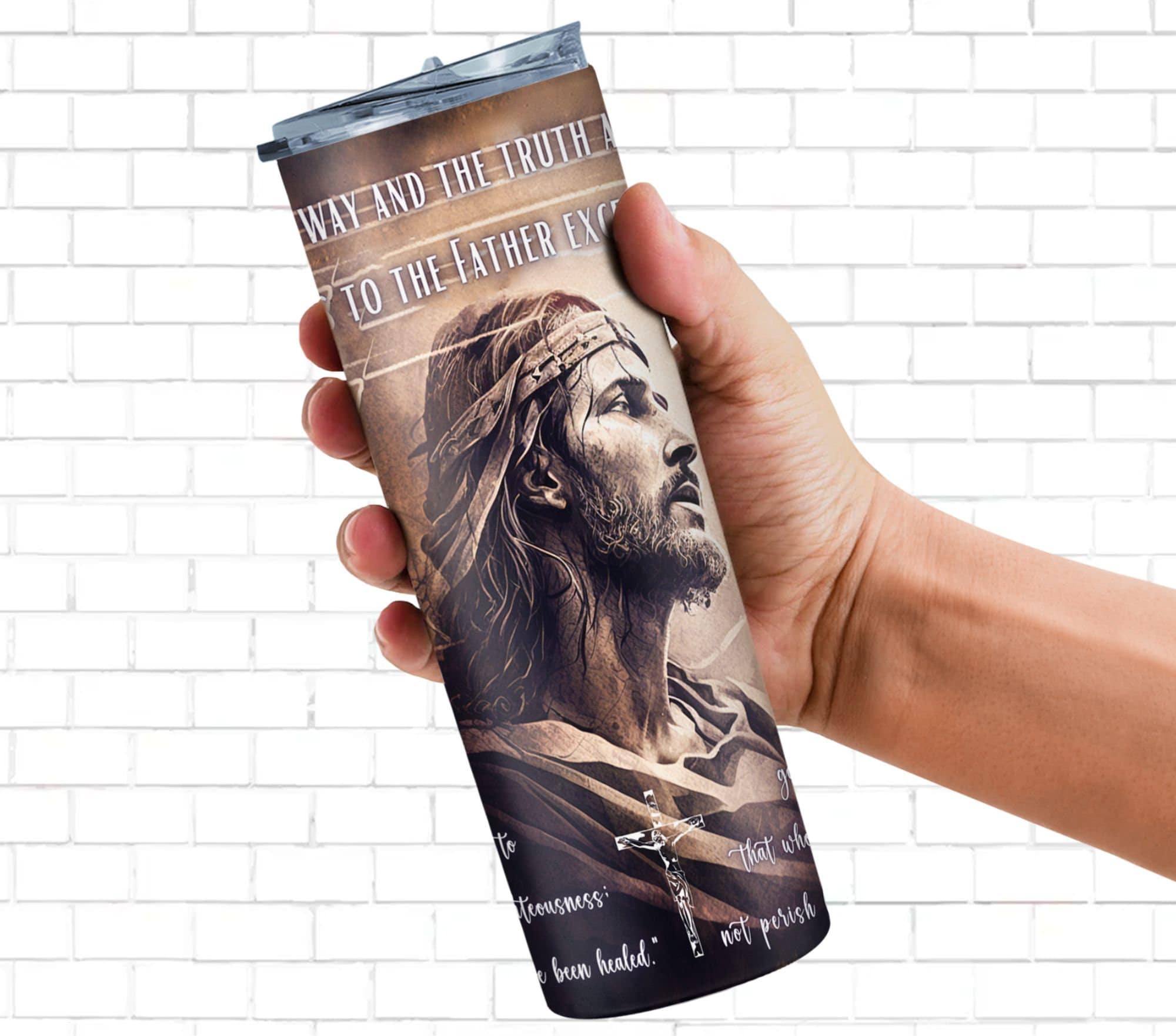Bible Verses Jesus Tumbler Wrap, 20oz Skinny Tumbler Taper Template ...