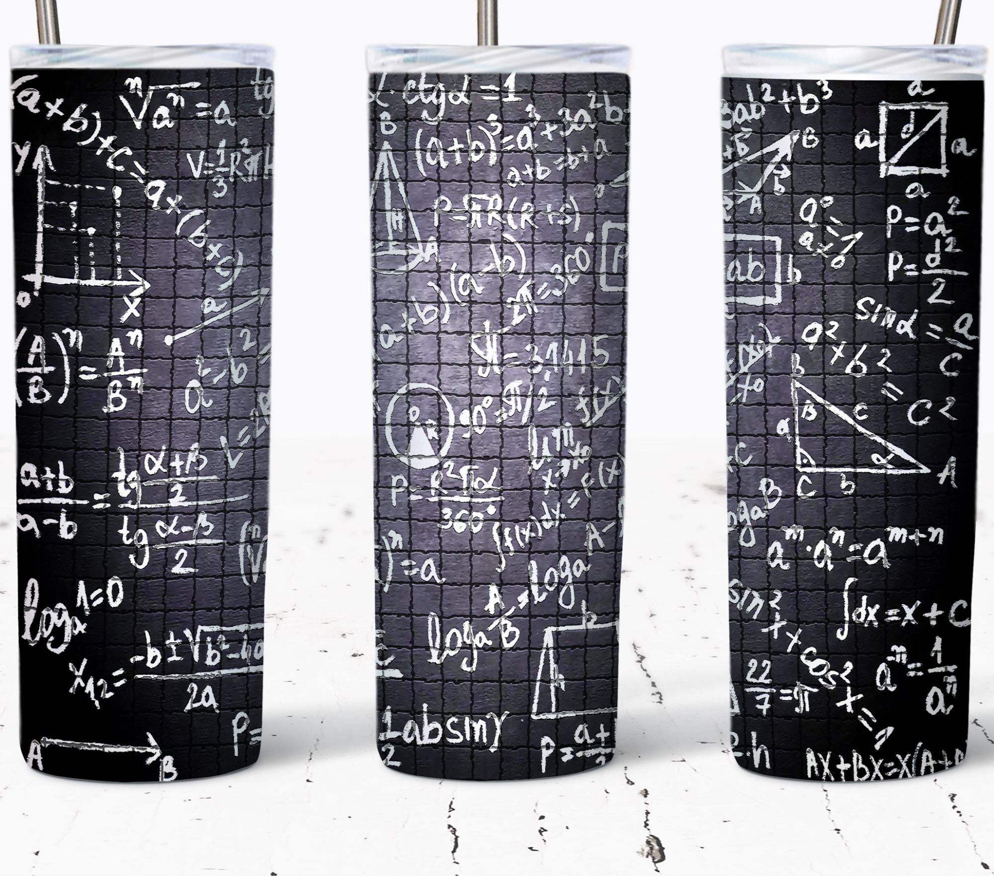 Math Teacher Tumbler Wrap Design PNG 20oz Skinny Tumbler Sublimation ...