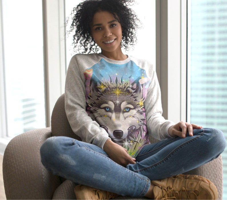 Enchanted Wolf Print 300 DPI PNG Design, Sublimation Design ...