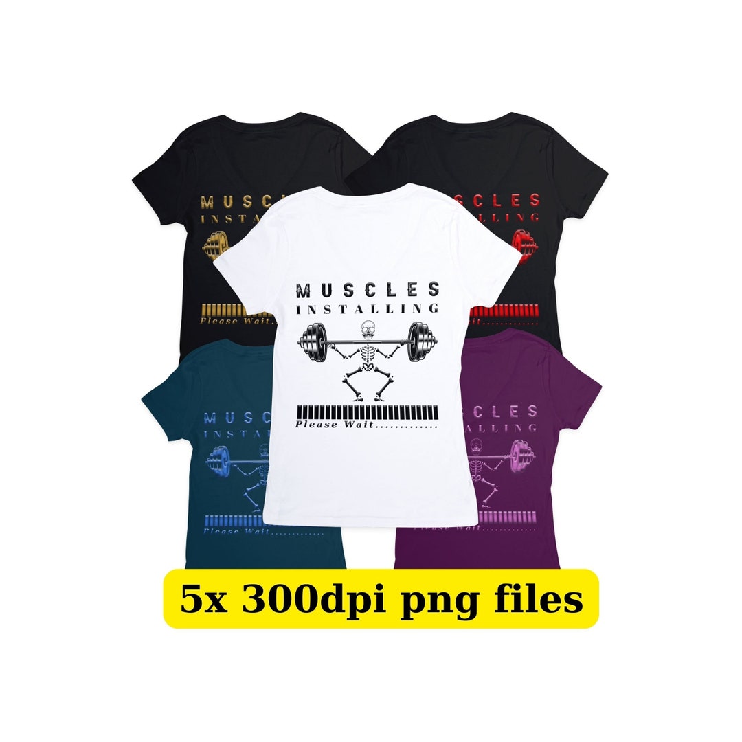 Muscles Installing Skeleton Bundle of 5 X 300 Dpi PNG Files, Clipart ...