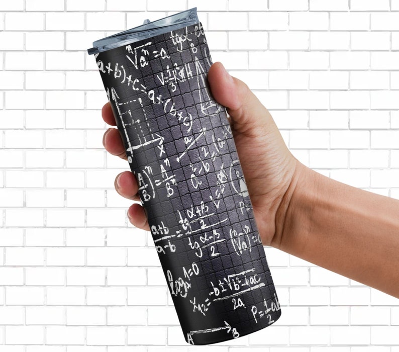 Math Teacher Tumbler Wrap Design PNG 20oz Skinny Tumbler Sublimation ...