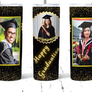 Sparkling Graduation Celebration Photo Collage Tumbler Wrap Design 20oz ...