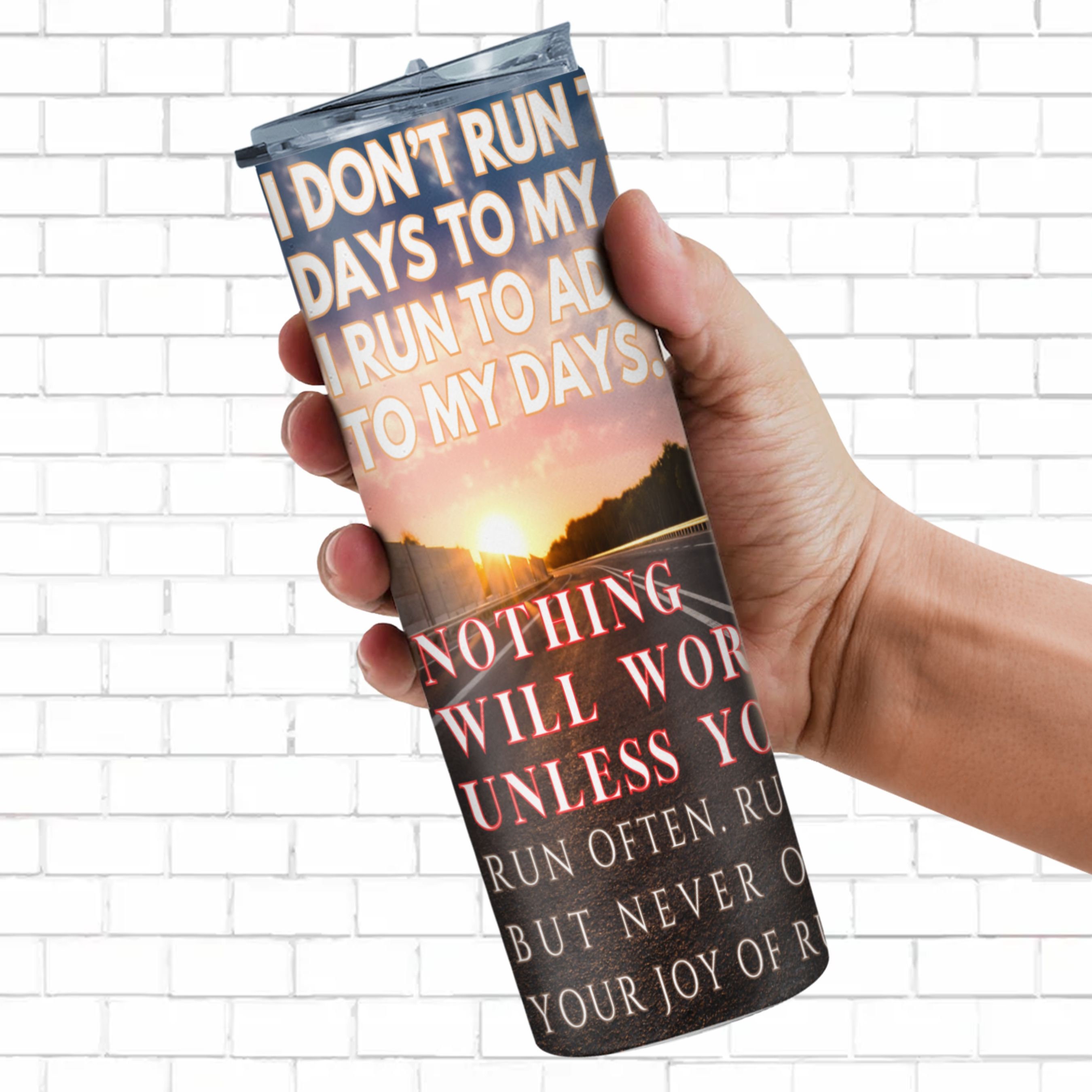 Jogging Design Tumbler Wrap, 20oz Skinny Tumbler Sublimation Designs ...
