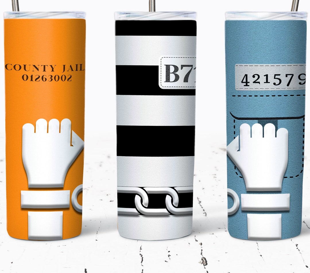Inmate, Prisoner Tumbler Wrap 20oz Skinny Tumbler Wrap Sublimation ...