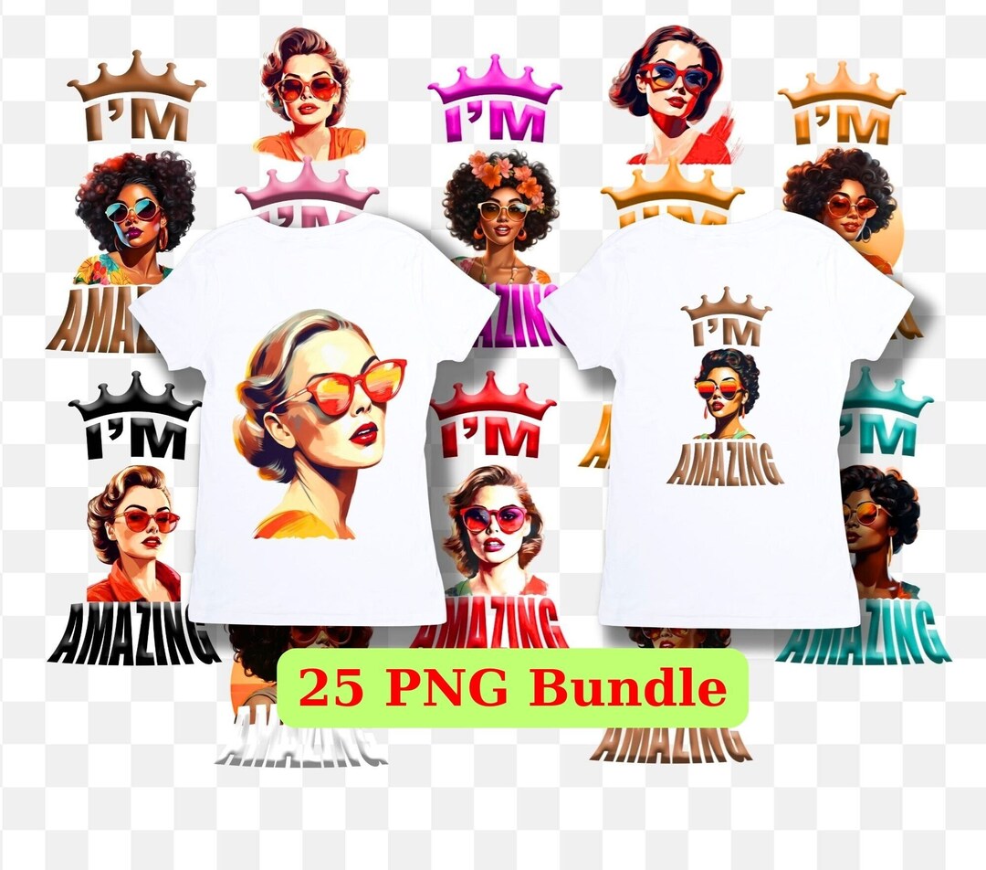 The Amazing Queen Bundle: 25 Sublimation PNG Unique Cliparts, Bundle ...