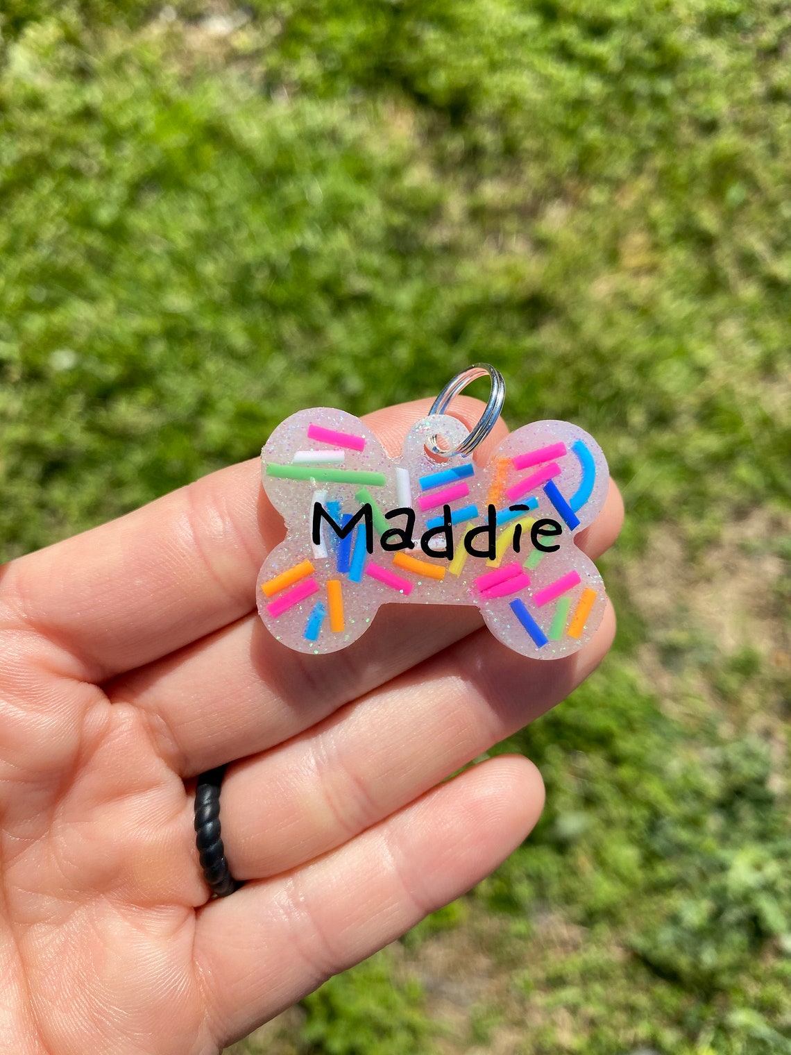 Sprinkle Dog Tag Custom Dog Tag Glitter Dog Tag Customized - Etsy