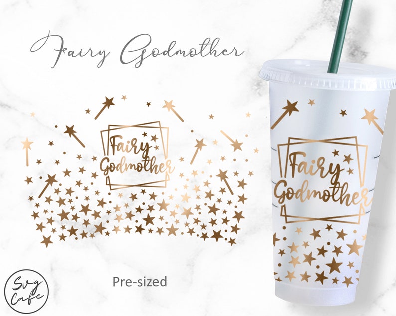 24oz Venti Cold Cup Fairy Godmother Designs for Starbucks Cup - Etsy