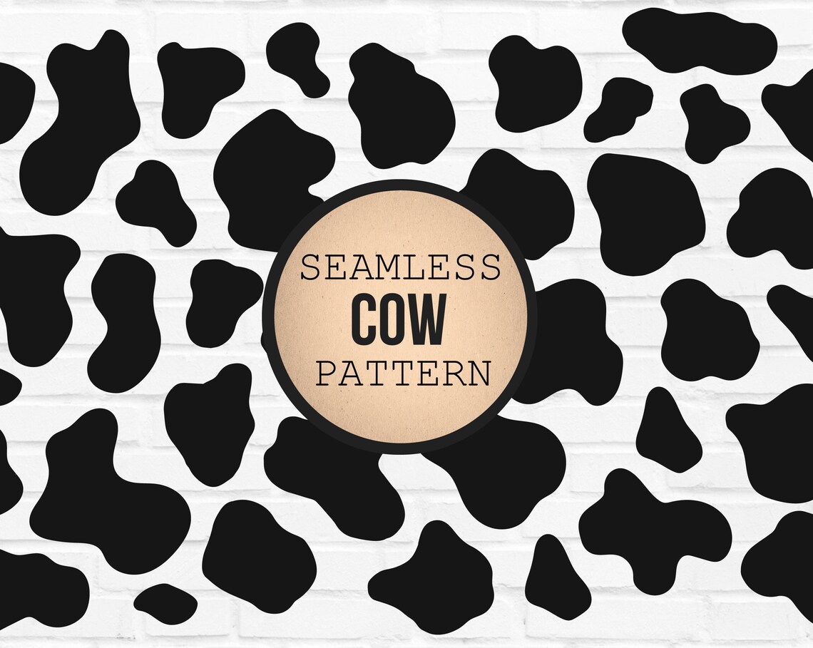 Seamless Cow Pattern Svg Dxf Cow Print Svg Animal Print Svg - Etsy