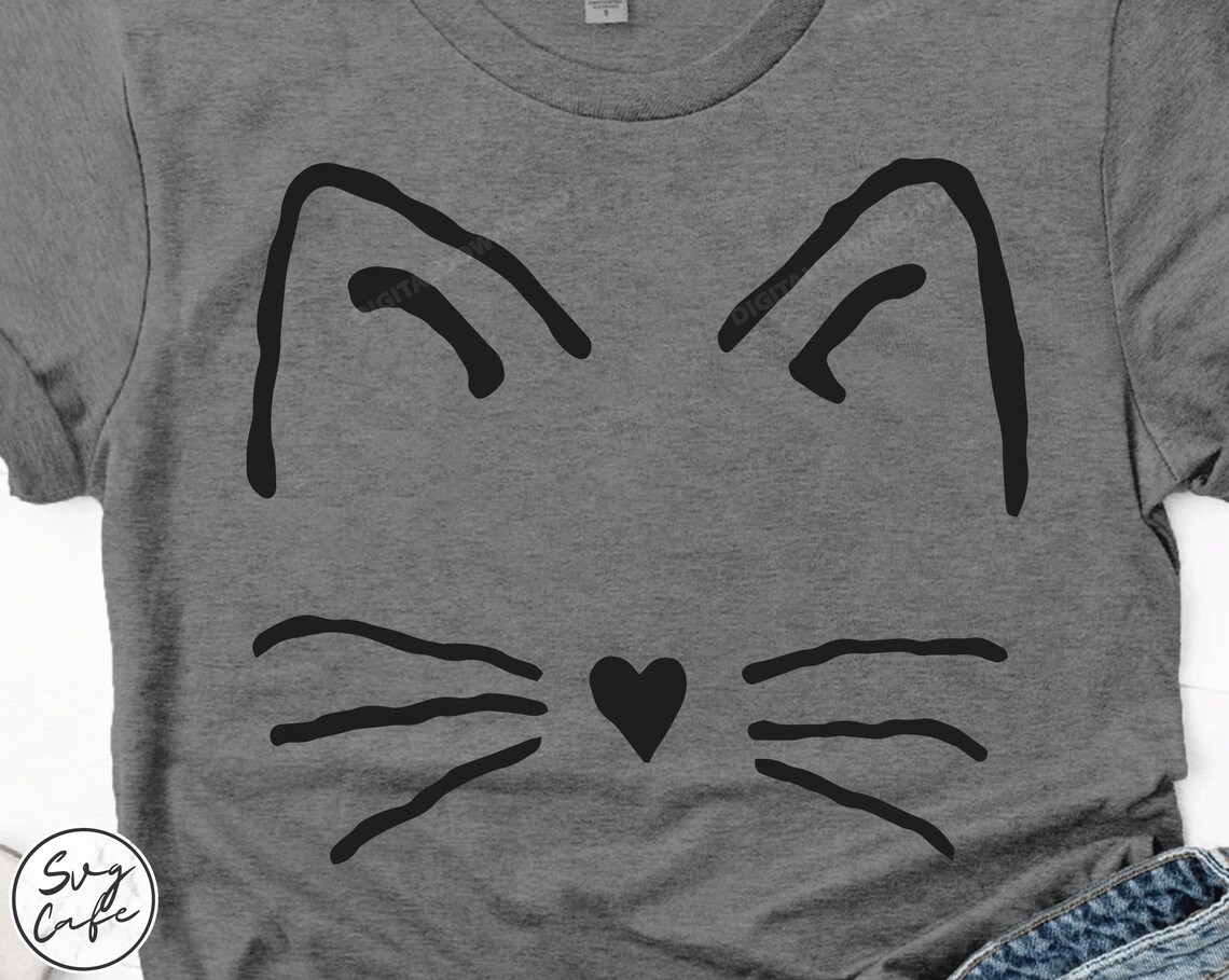 Cat Face Svg Cat Ears Svg Png Dxf - Etsy