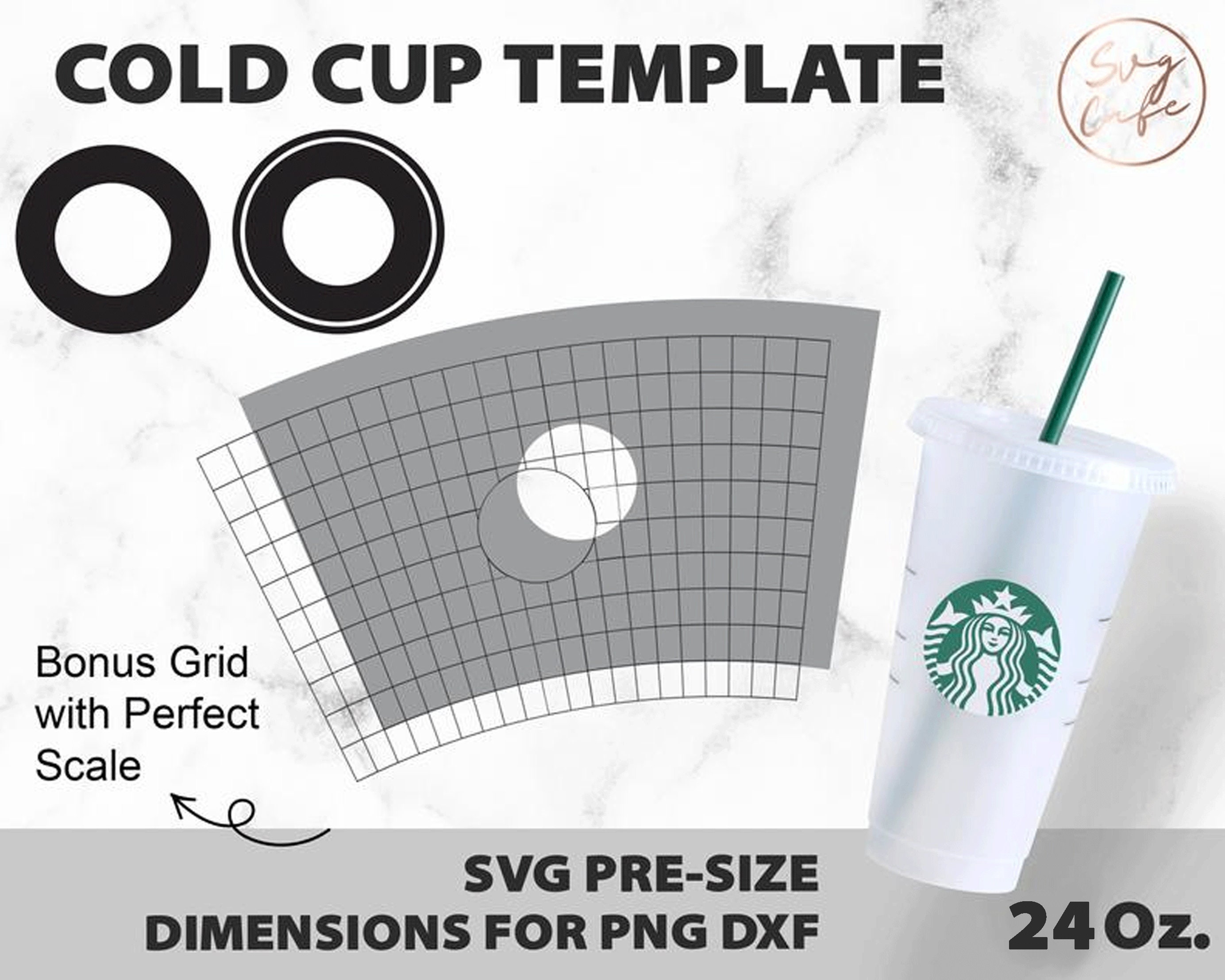Starbucks Full Wrap Template Svg Starbucks 16 Oz Grande Hot Cup 