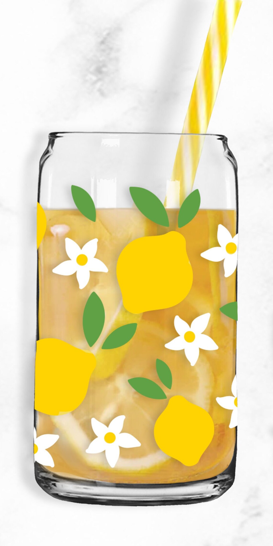 Lemon 16oz Libbey Glass Can Cutfile Svg Dxf Png Files - Etsy