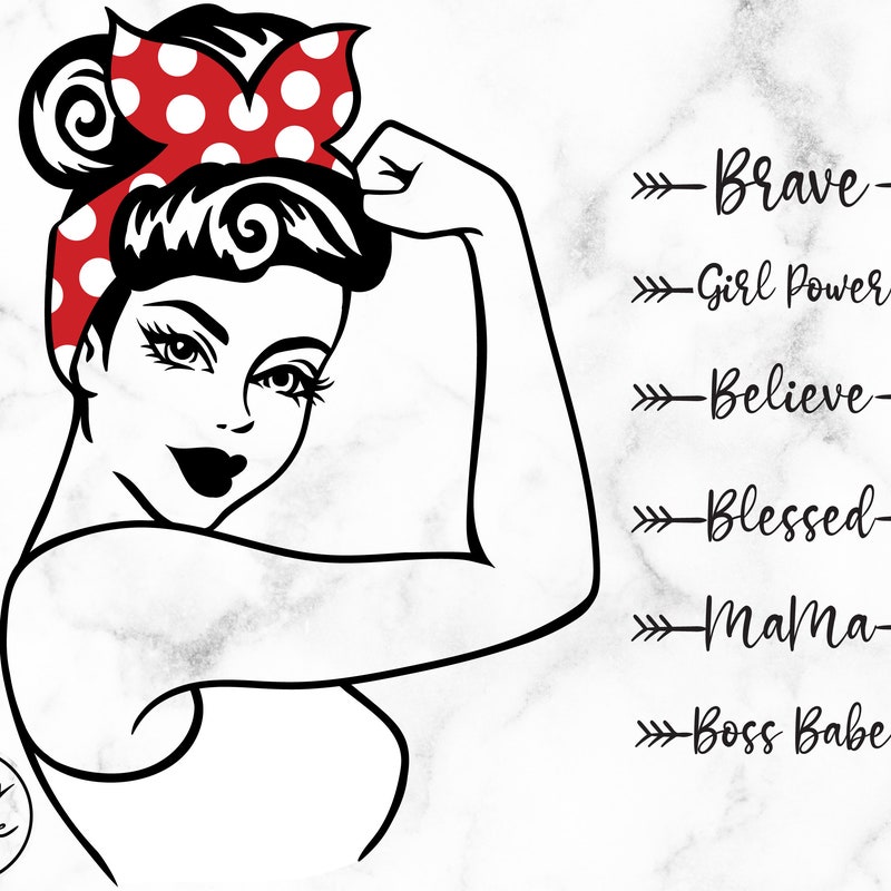 Rosie the Riveter Svg - Etsy