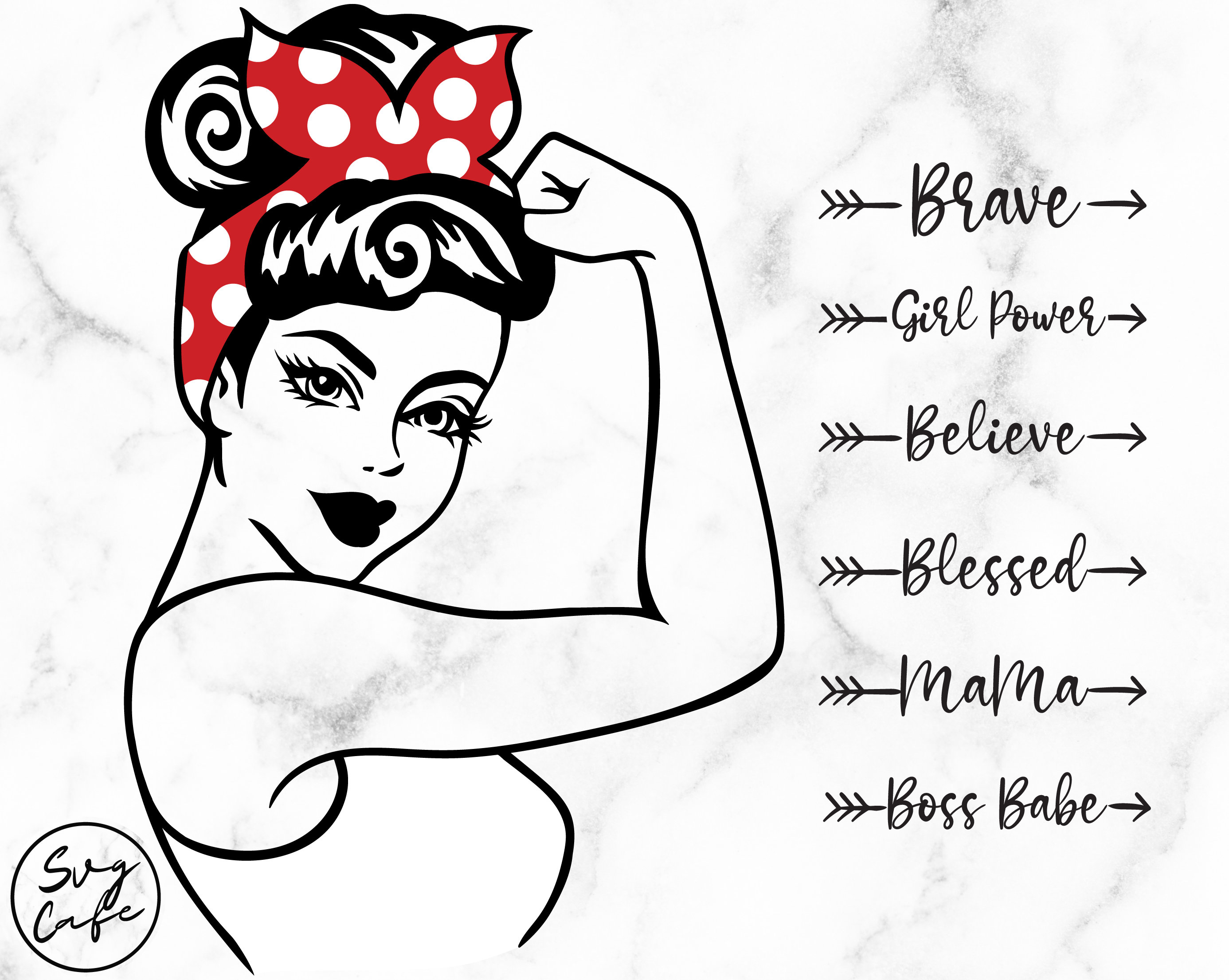 Rosie the Riveter SVG Design Woman Power Svg Digital | Etsy