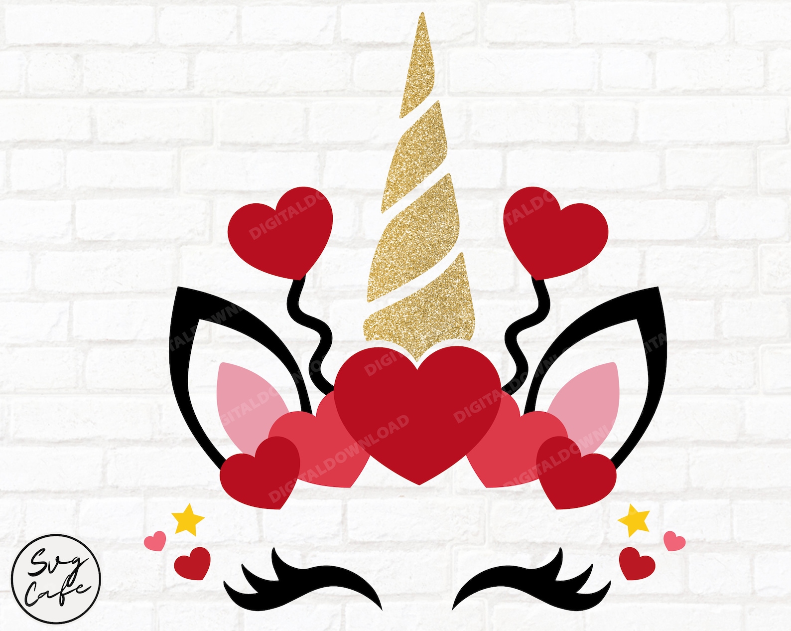 Love Unicorn Svg, Valentine Svg, Heart Svg Cutfile for Cricut ...