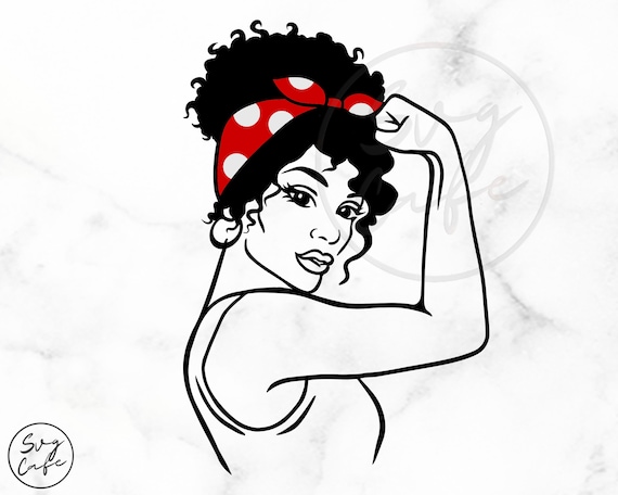 Rosie the Riveter SVG Design Woman Power Svg Afro Woman - Etsy