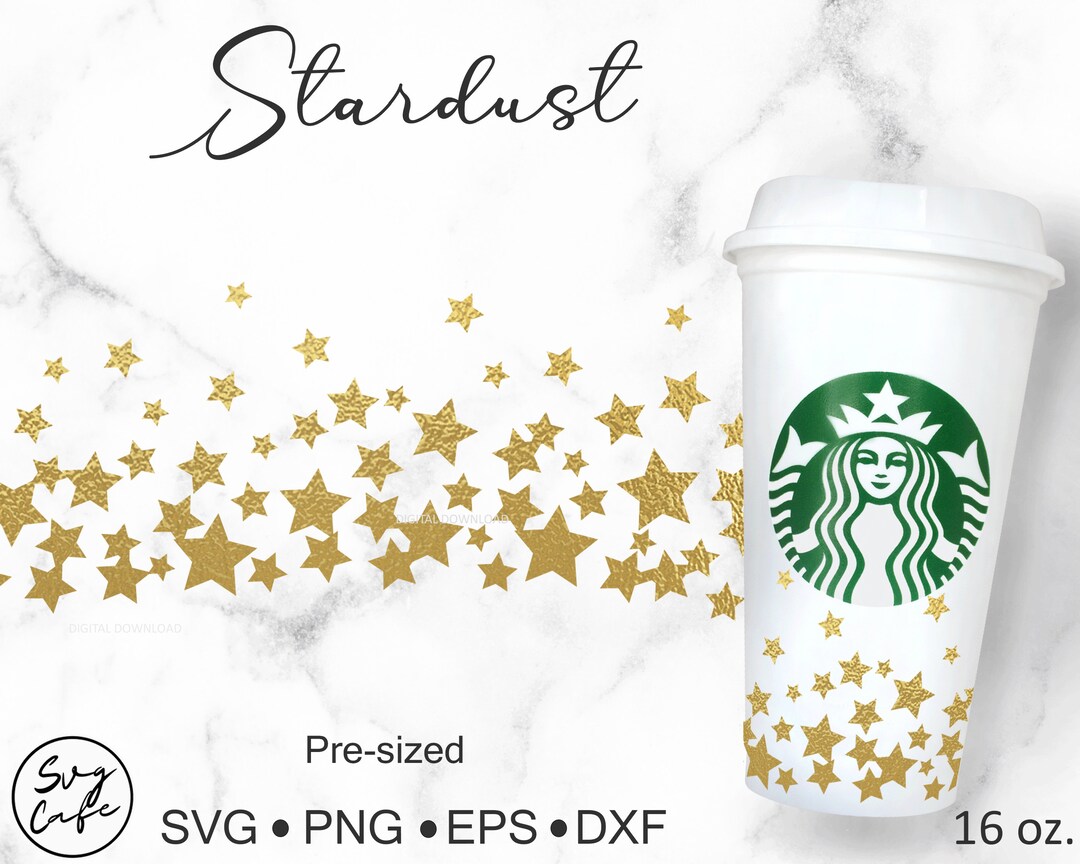 Stardust Svg Png Dxf for Starbucks Grande 16 Oz, Vinyl, Water Slide Svg ...