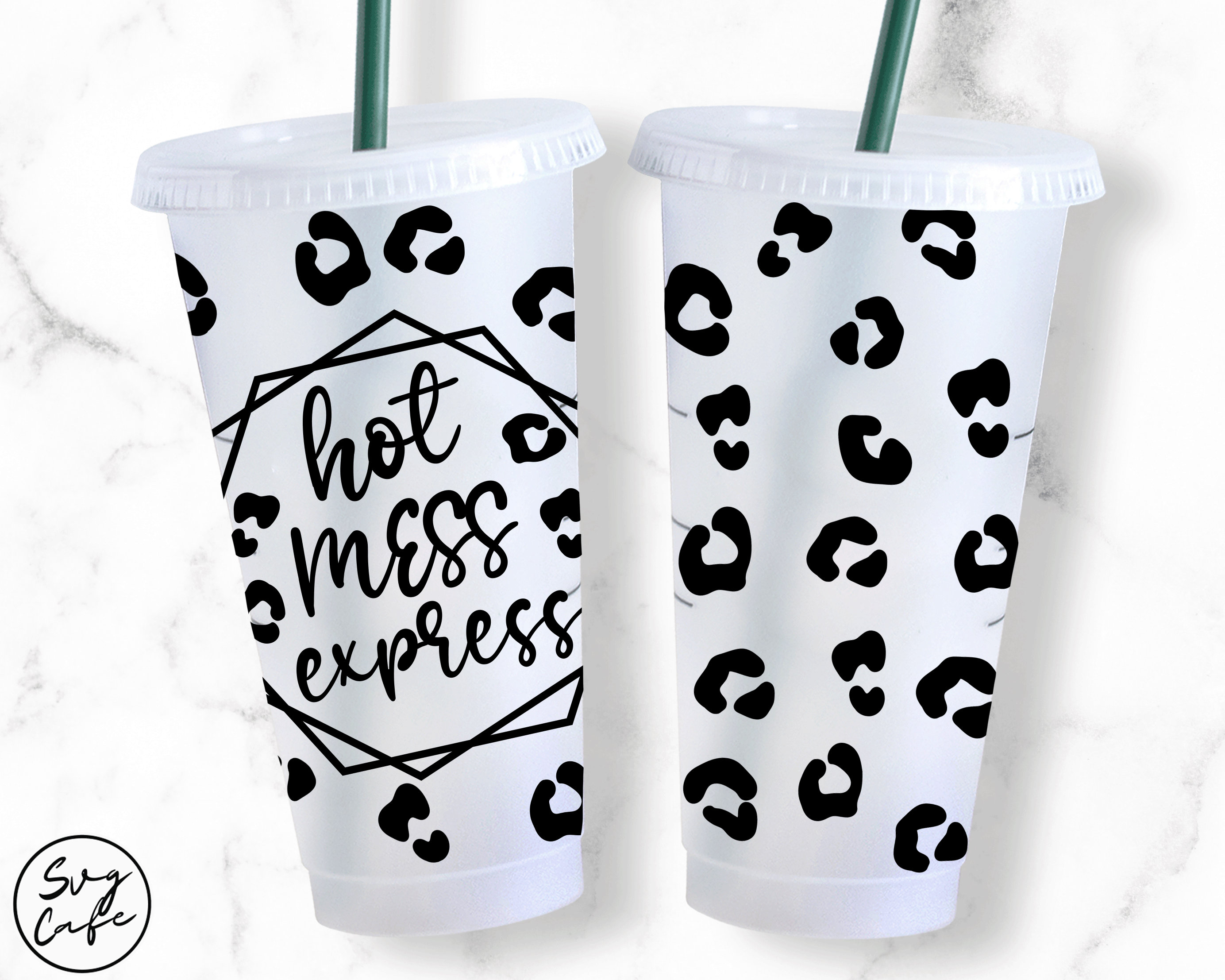24oz Venti Cold Cup Hot Mess Design for Starbucks Cup Svg Dxf - Etsy