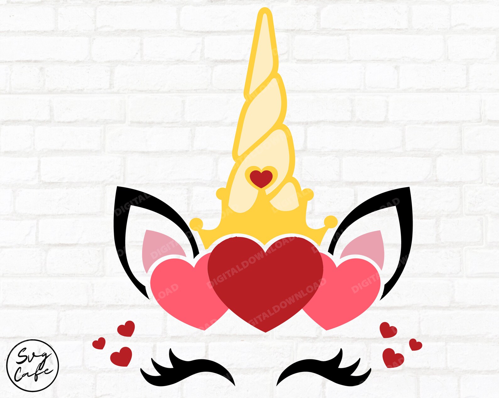 Heart Unicorn Love Svg Heart Svg Queen Unicorn Svg Crown - Etsy