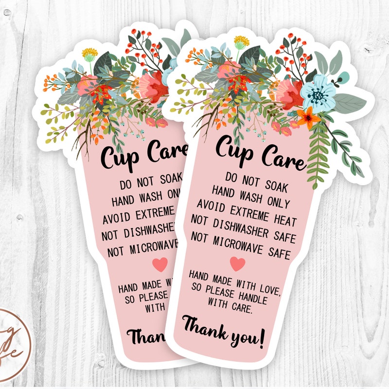 Tumbler Care Cards - Etsy