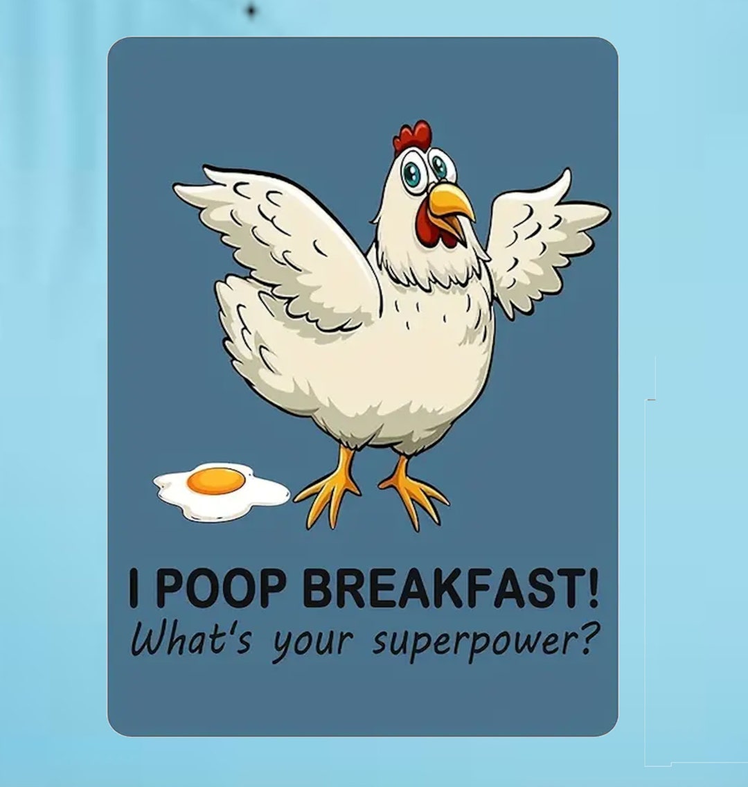 I Poop Breakfast Metal Sign - Etsy