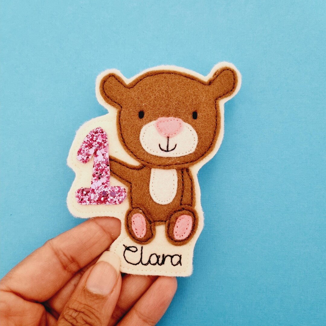 Cute Teddy Bear Birthday Badge | First Birthday | Kids Party | Bear ...