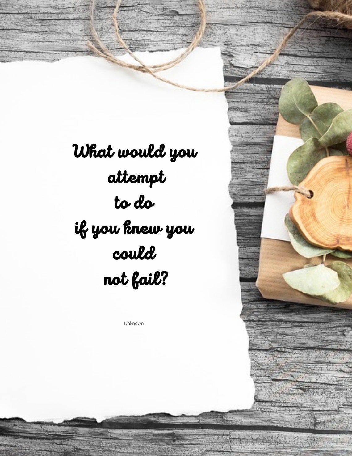 What Would You Attempt to Do If You Knew You Could Not Fail Wall Sign ...