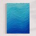 Textured Blue Wave Art Original 3D Hand Painted Deep Ocean Wall Decor ...