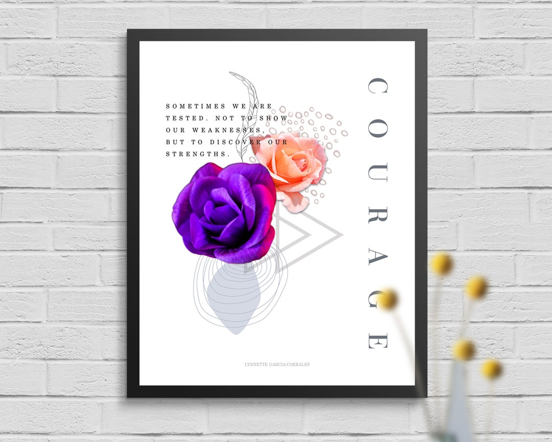 Courage Collage Digital Art Print Instant Download Wall Art - Etsy