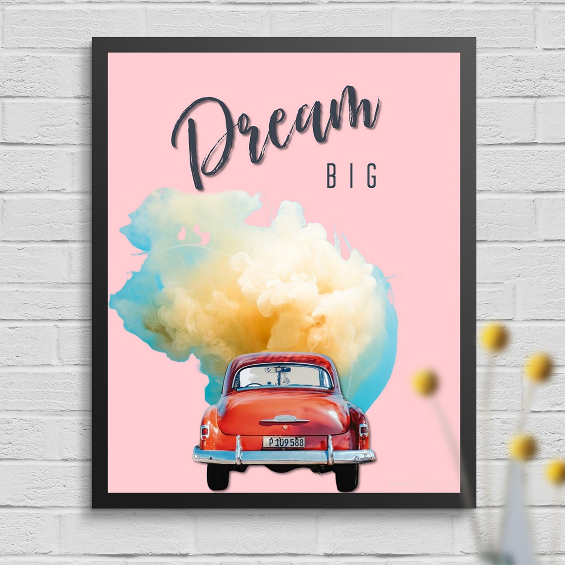 Car Collage Digital Art Print, Instant Download Wall Art, Large Wall ...