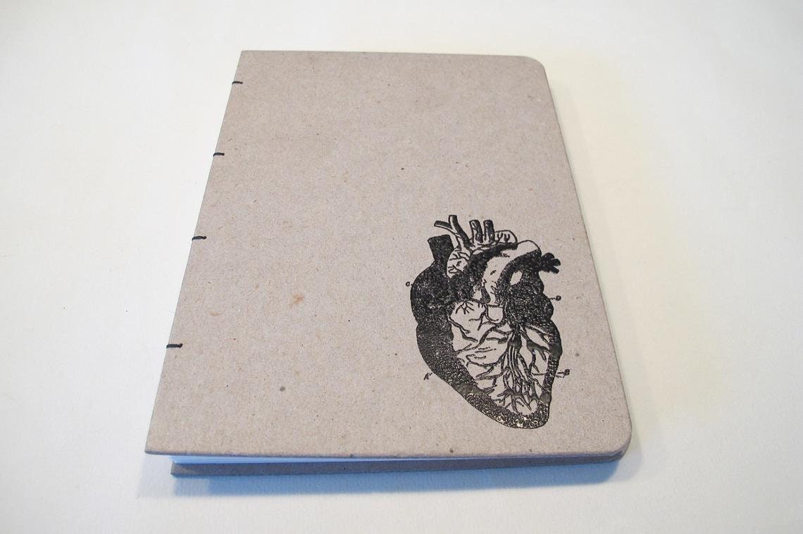 Vintage Heart Notebook Vintage Journal Handmade Notebook Handmade ...
