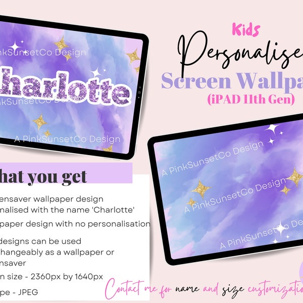 Personalized Name Wallpaper - Etsy