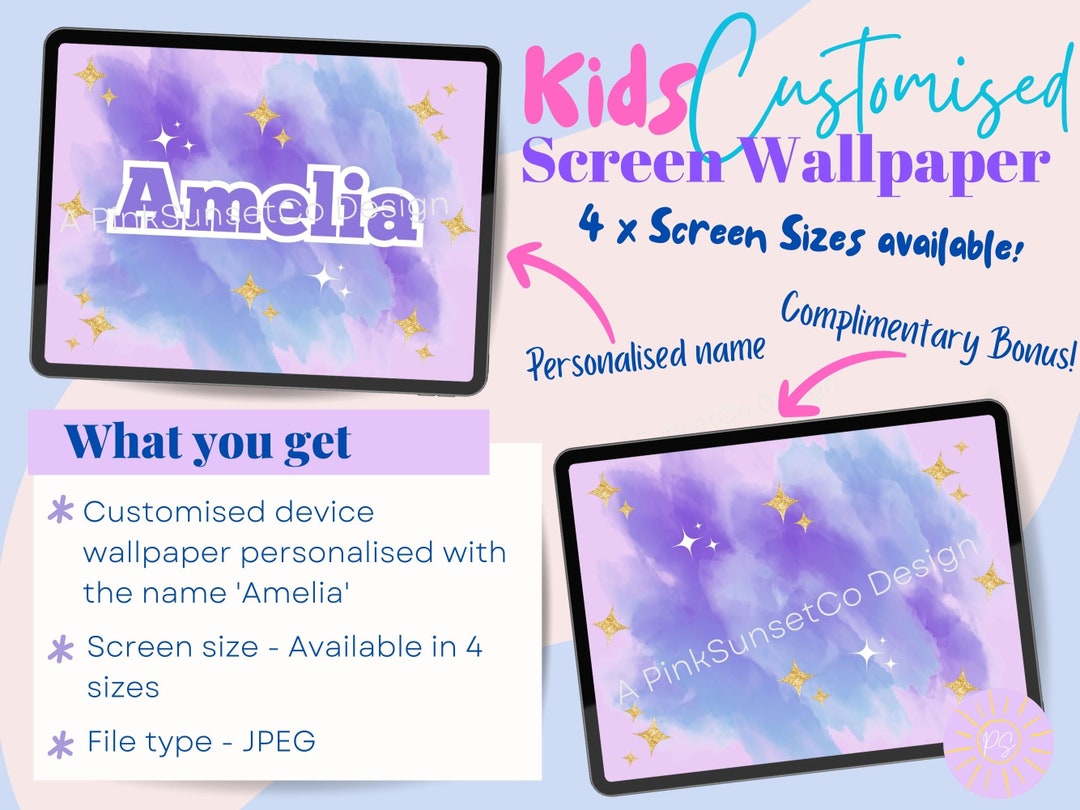 Enhance Your Child's iPad Homescreen With Custom Name Screensaver ...