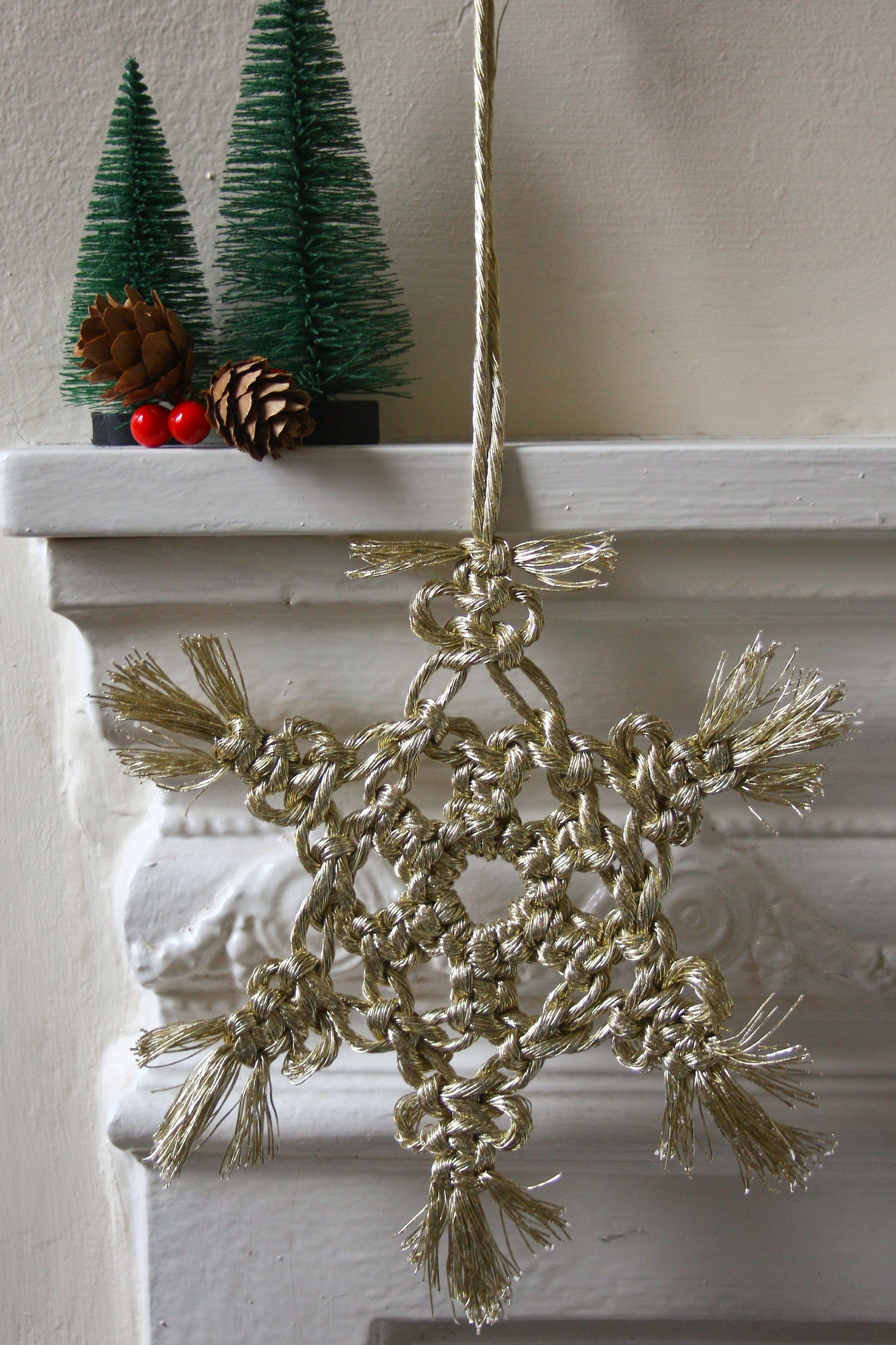 Macrame Snowflake Kit Craft Kit for Adults christmas - Etsy