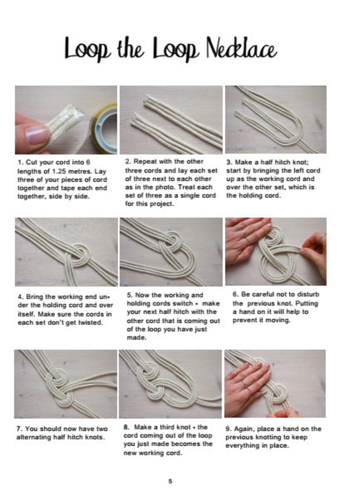 Macrame Necklace Pattern Tutorial, DIY Macrame Necklace, DIY Woven ...