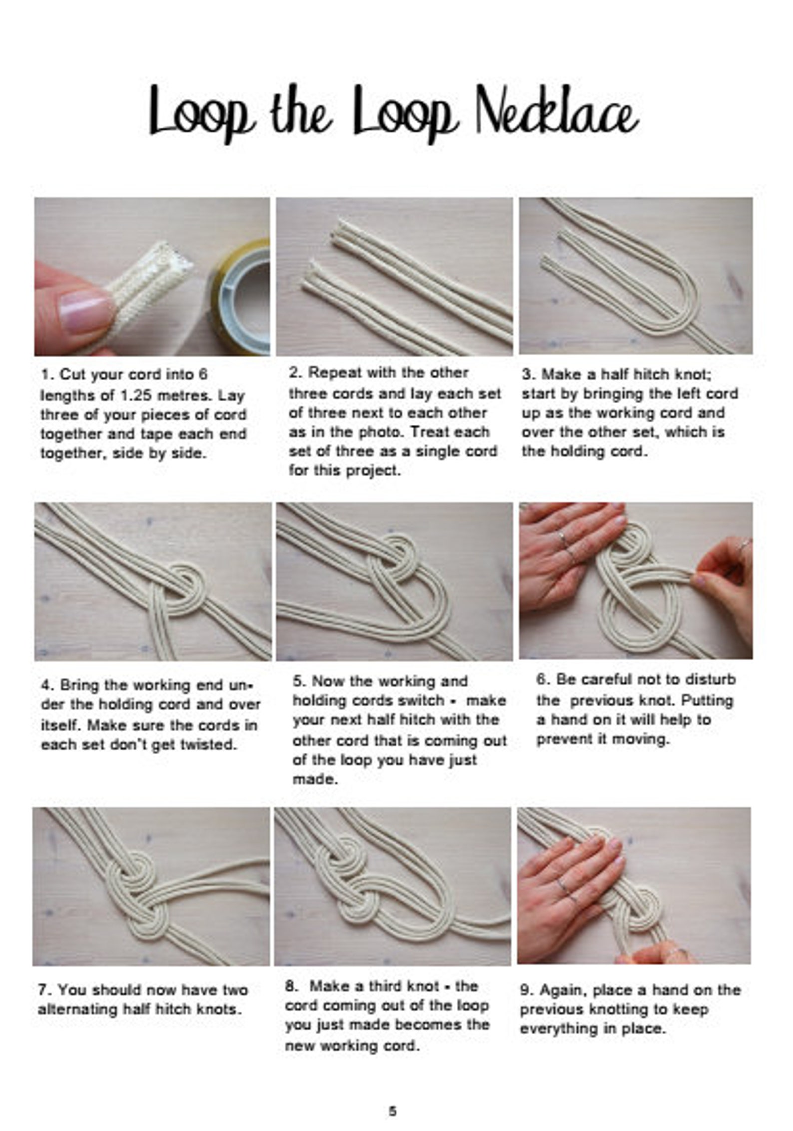 Macrame Necklace Pattern Tutorial, DIY Macrame Necklace, DIY Woven ...