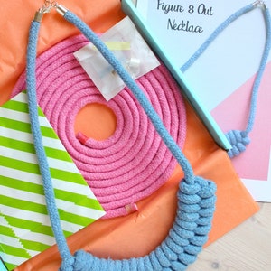 Macrame Necklace Kit - Craft Kit for Adults -DIY Rope Necklace Kit ...