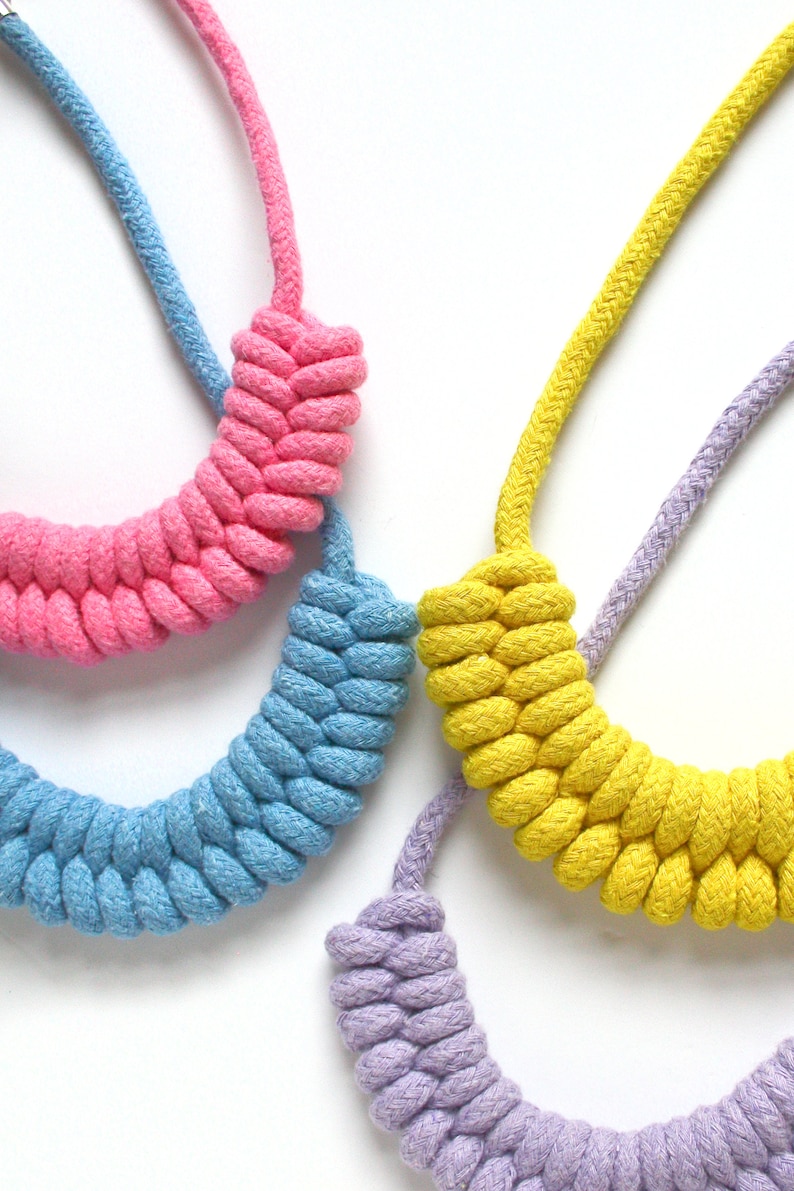 Macrame Necklace Kit - Craft Kit for Adults -DIY Rope Necklace Kit - Etsy