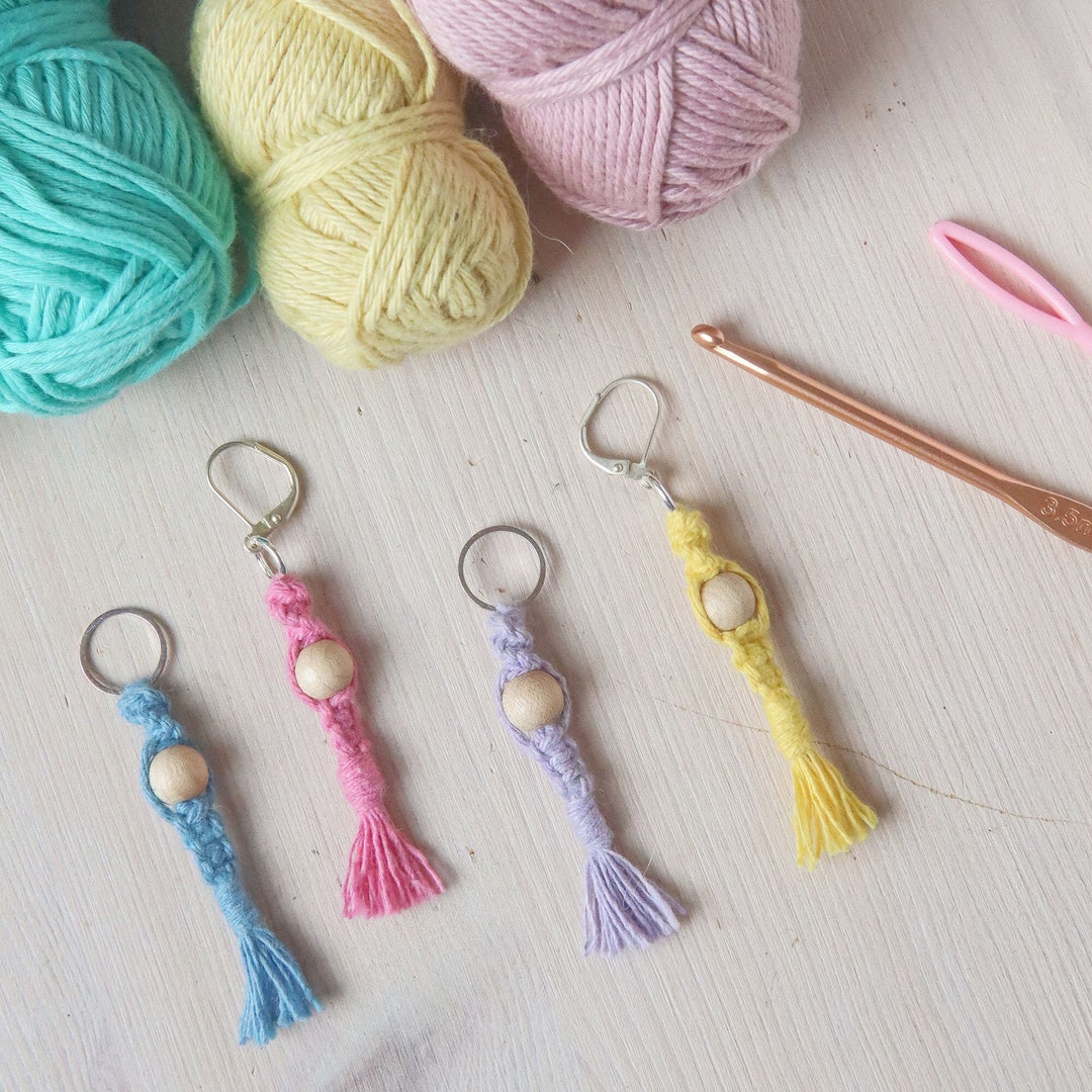 Macrame Stitch Marker Kit - DIY Stitch Markers - Colourful Stitch ...