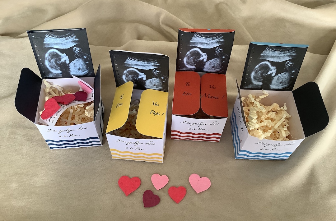 Annonce Grossesse originale : une boite surprise avec échographie à l ...