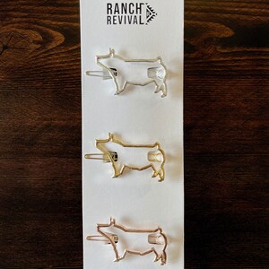 Show Swine Hair Clip Set of 3 | Show Pig | Hair Barrette | Stock Show ...