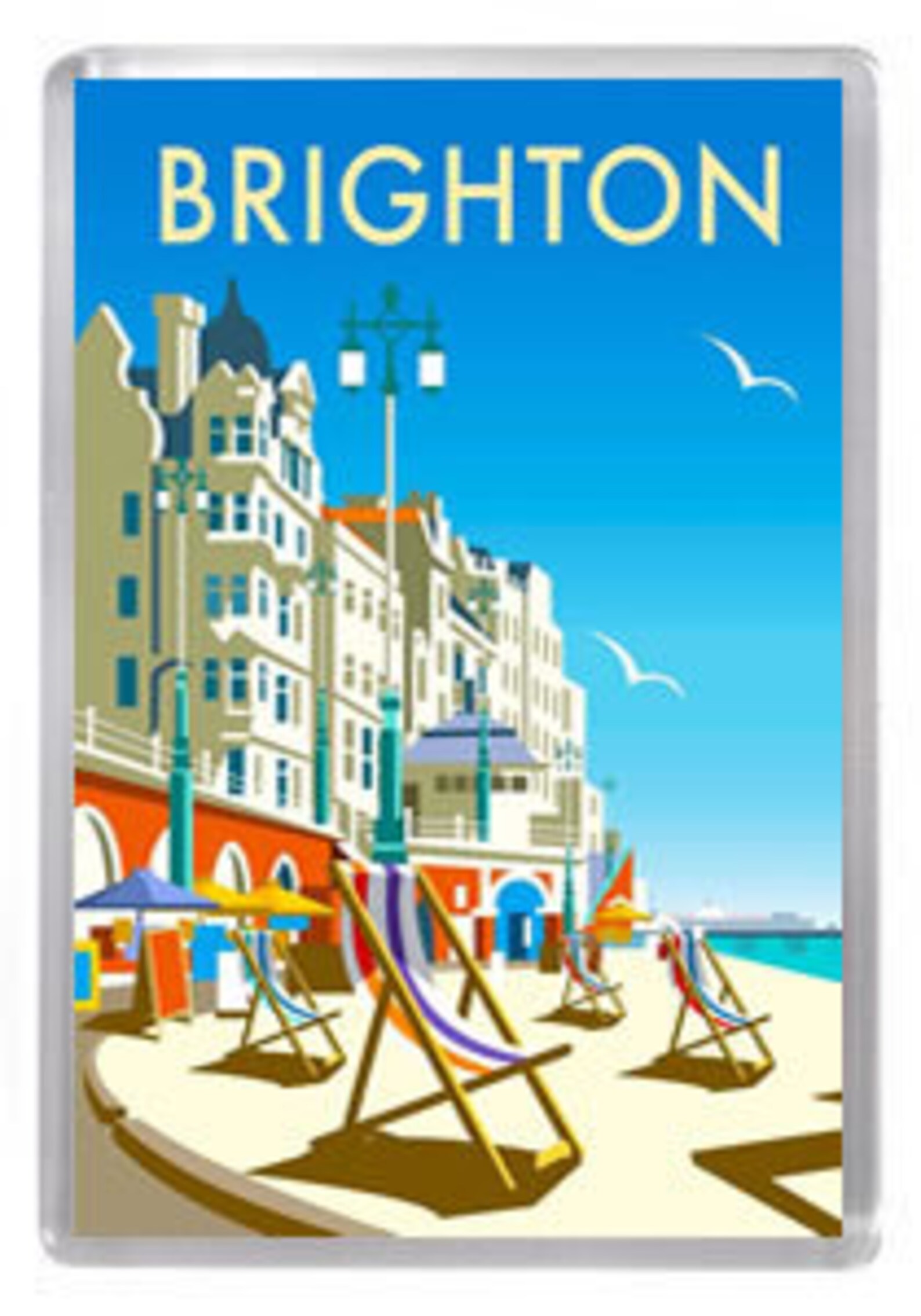 BRIGHTON TRAVEL POSTCARD #3 Themed Fridge Magnet Set - Etsy UK