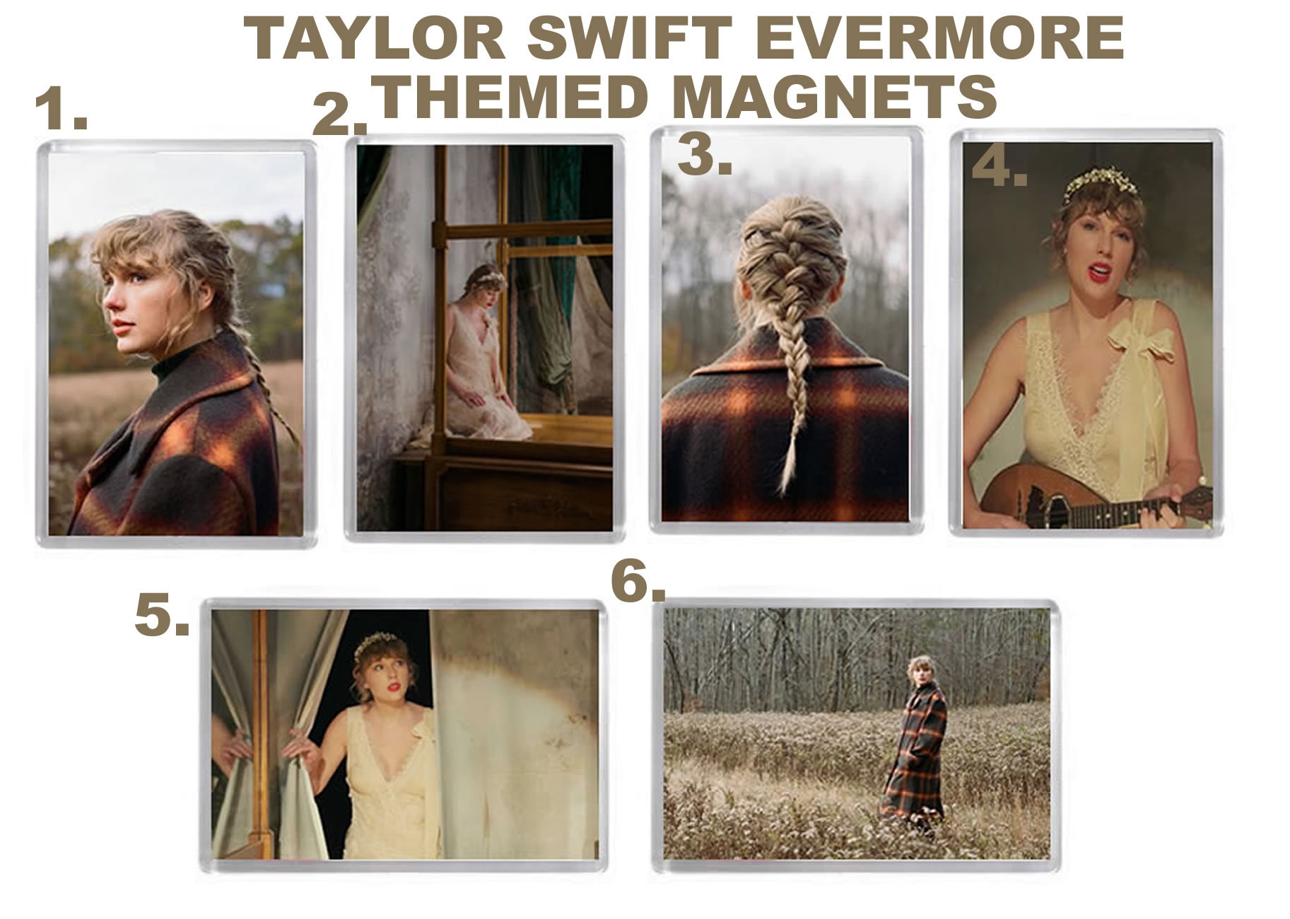 TAYLOR SWIFT EVERMORE Themed Fridge Magnets - Etsy