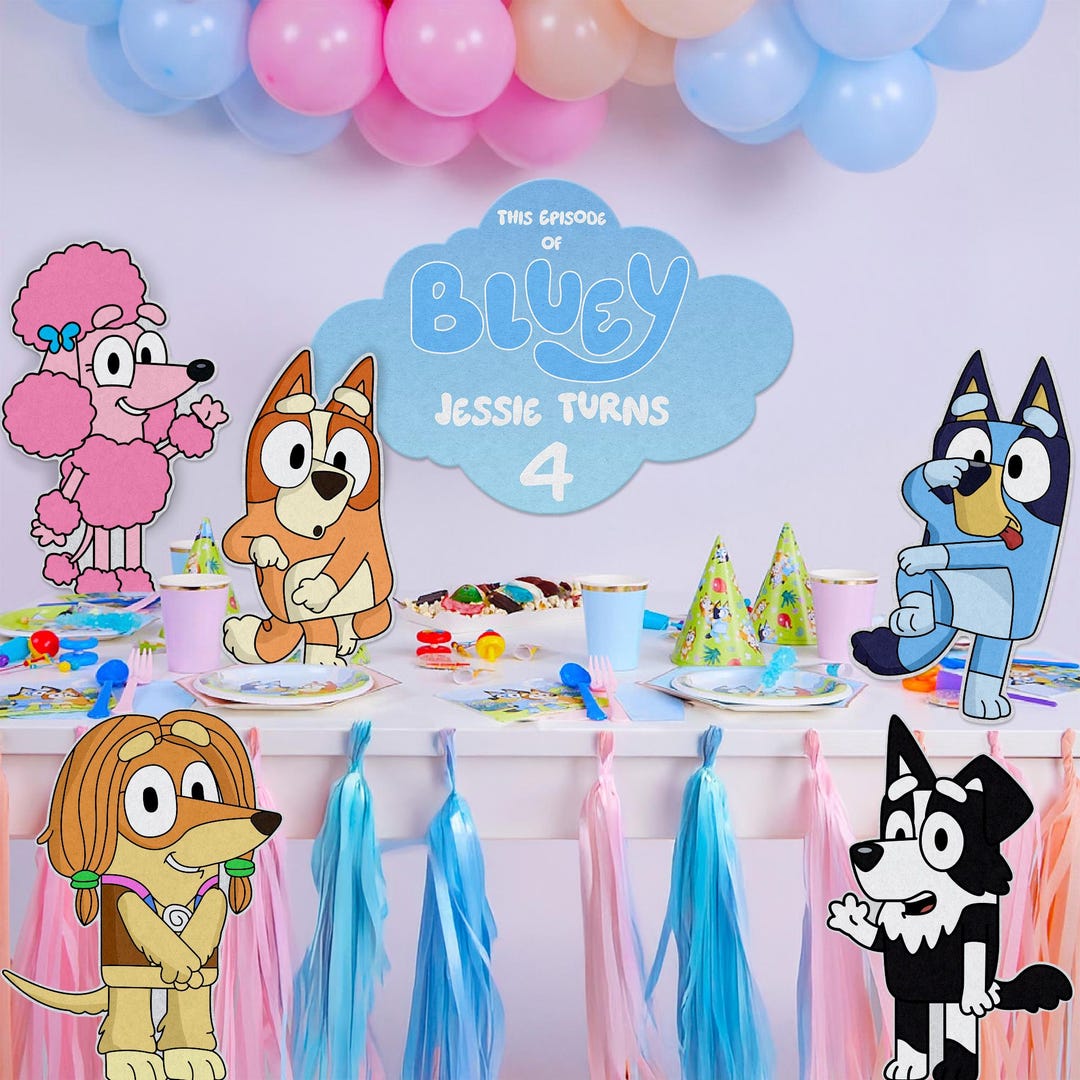 Bluey Foam Board Cutouts | Personalized Foam Board Decorations | Events ...