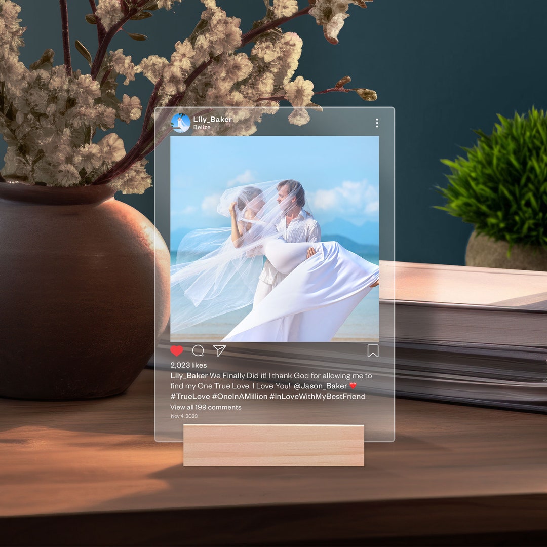 Personalized Acrylic Instagram Post, Instagram Plaque, Gift Box - Etsy