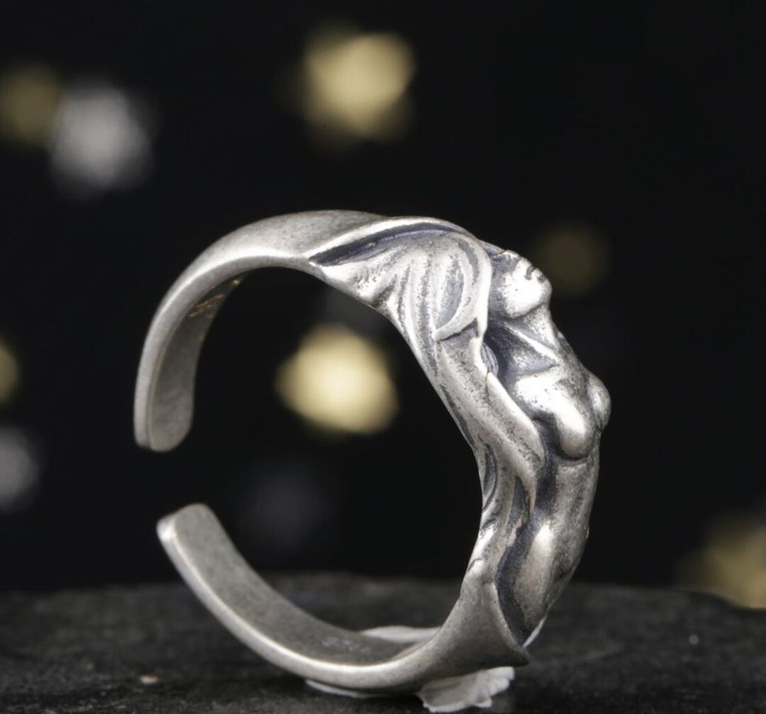 Body Ring Punk 925 Sterling Silver Punk Ring Gothic Ring Adjustable ...